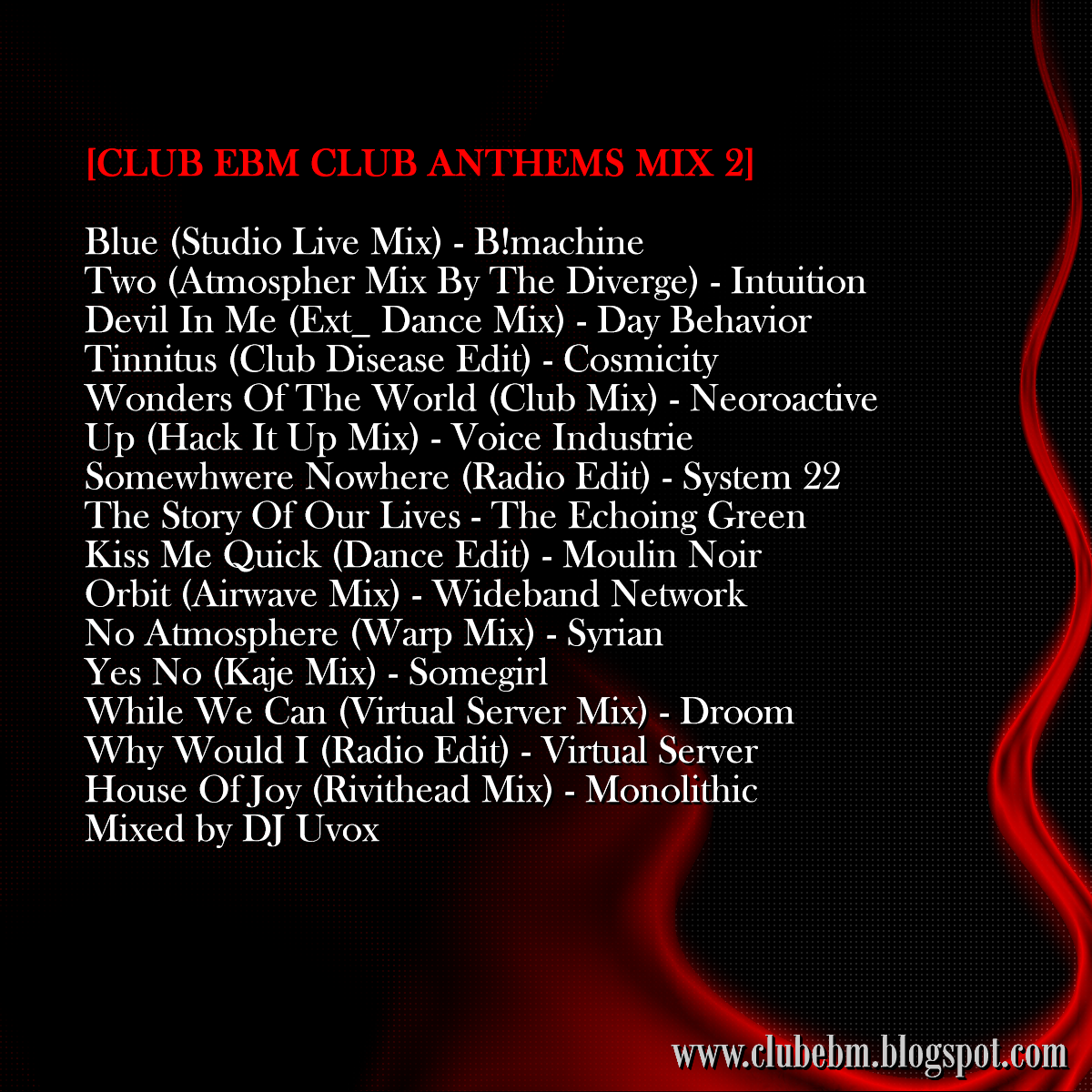 CLUB EBM: CLUB EBM CLUB ANTHEMS MIX 2