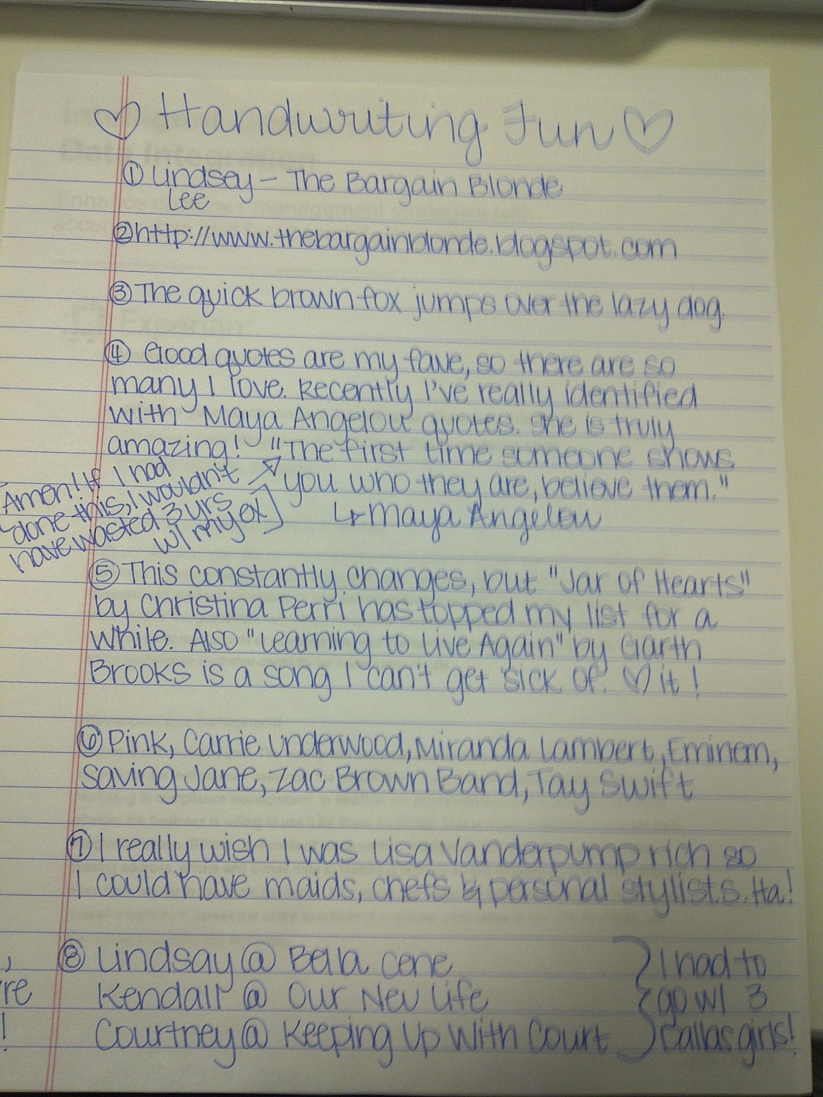 The Bargain Blonde Tag You re It Handwriting Fun The Bargain Blonde Tag You re It Handwriting Fun