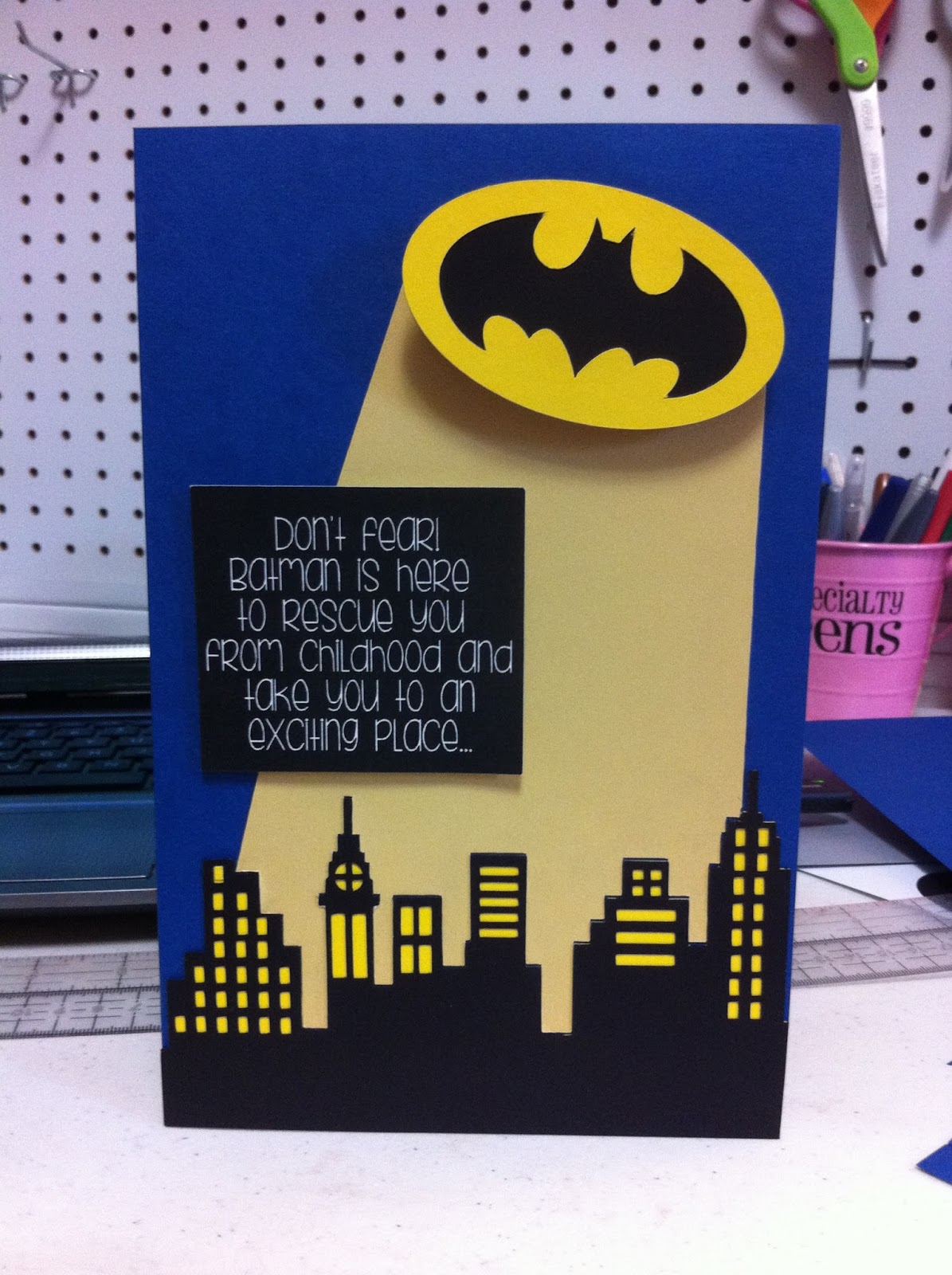 Pink and Paper: Batman Card