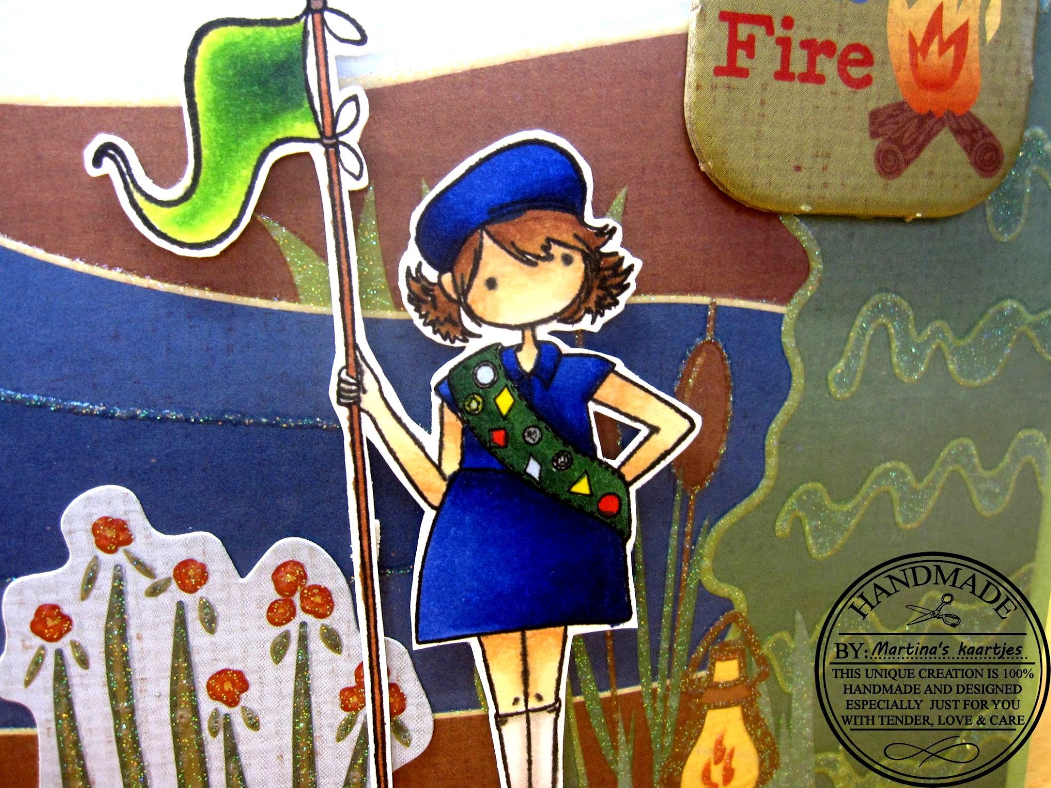 Martina's kaartjes : Op scoutskamp....