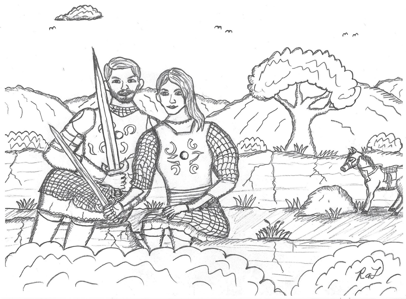 Robin's Great Coloring Pages: Eraak and MyKaala Rohirrim, Riders of the ...