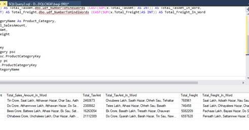 Microsoft Business Intelligence: Convert Number into Hindi Words in SQL Server