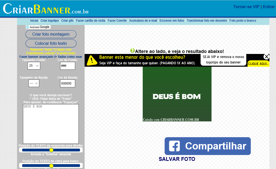Como Criar Banners e Logotipos Usando o site criarbanner.com.br - Seu ...
