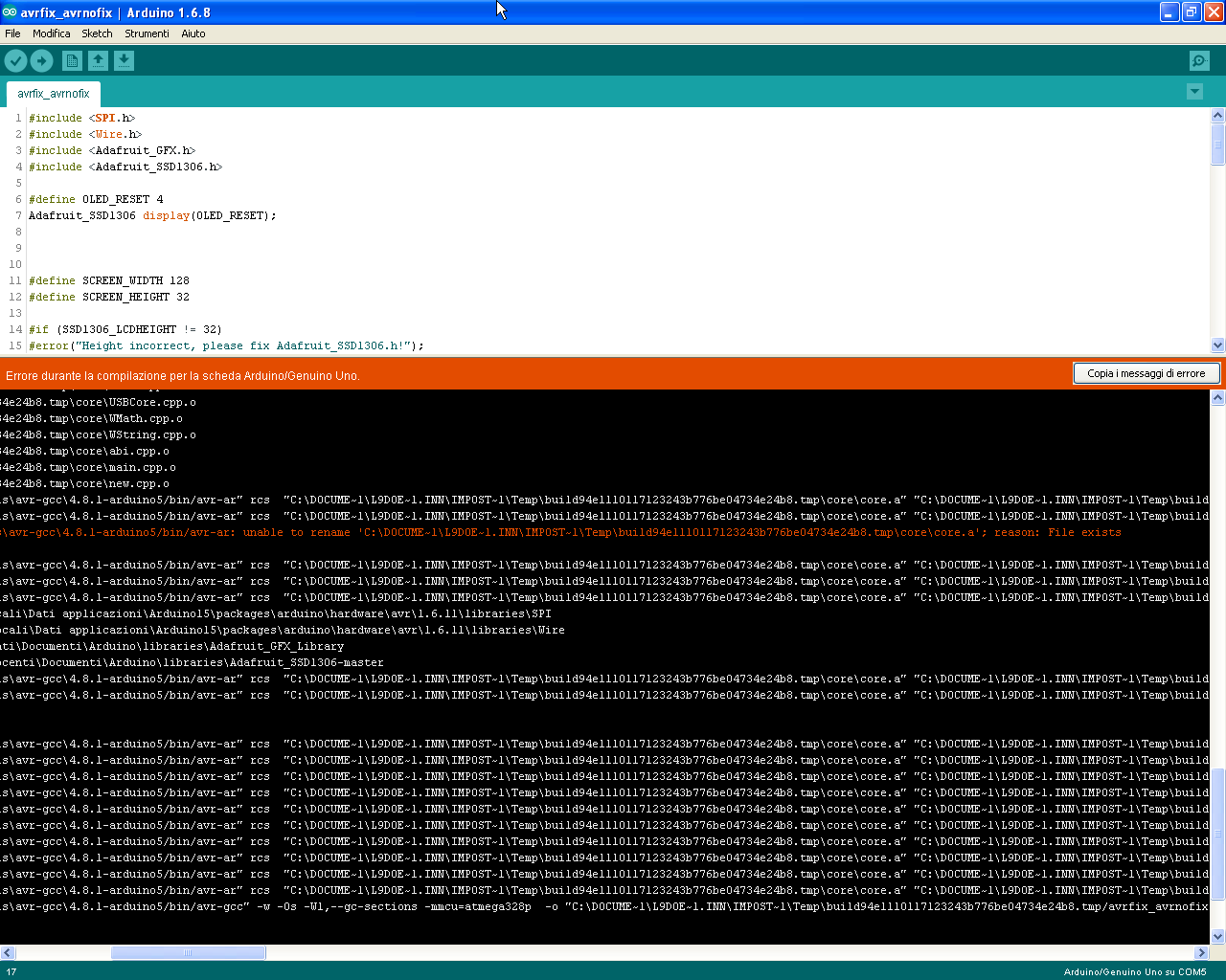 Dhob Iu5sgn Collect2 Exe Ld Returned Error 5 Exit Status