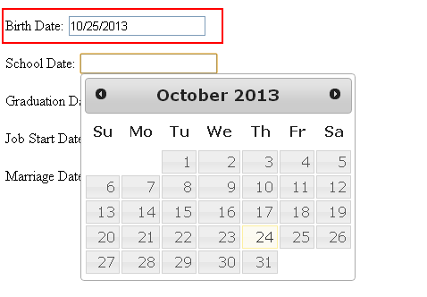 How to use multiple JQuery UI Date Picker or Datepicker in HTML or JSP ...