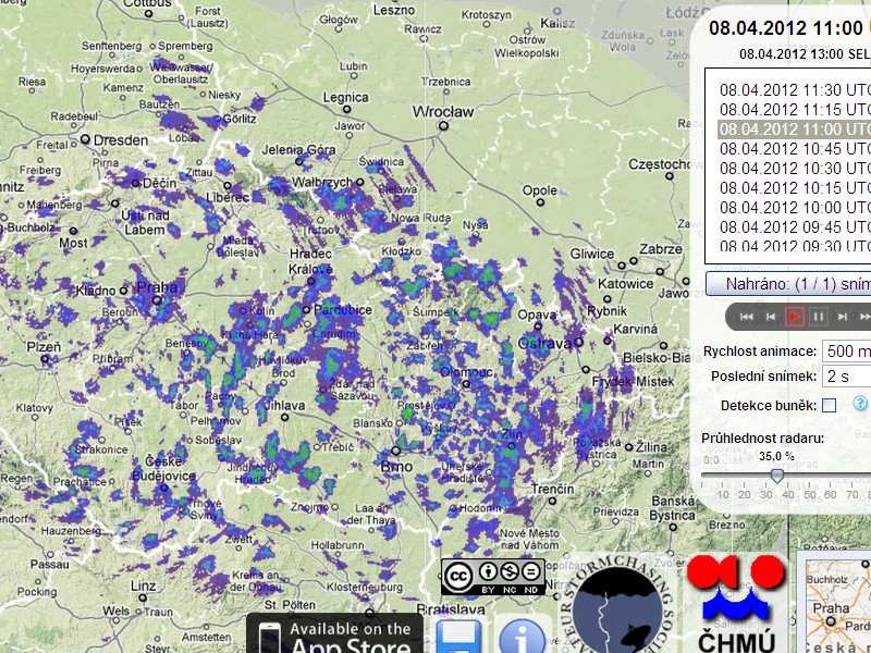 OrgoNet: Mimořádné vyzařování radaru Skalky na velikonoční neděli