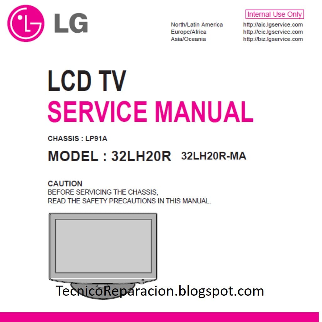 LG 32LH20R 32LH20R-MA LP91A DIAGRAMA SM | Reparación Técnica