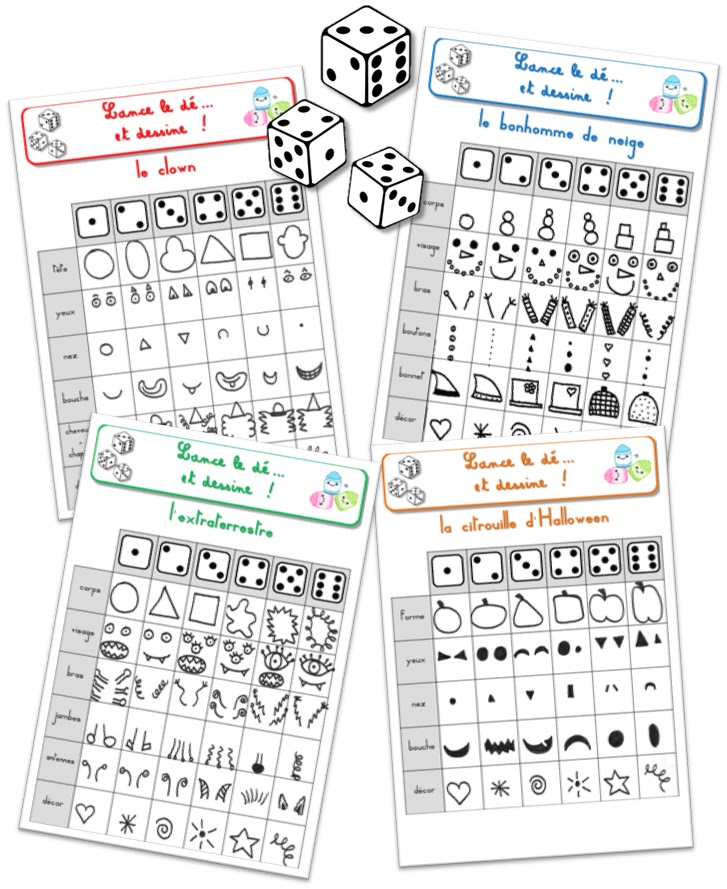 Teacher Charlotte: Lance le dé... et dessine!