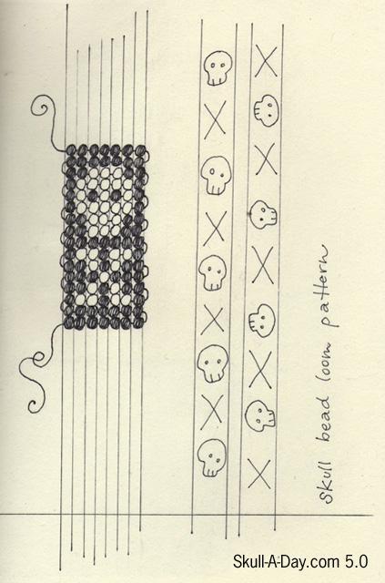 Beaded Skull Bracelet