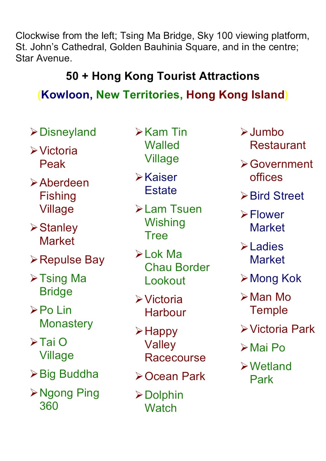 English Stuff: Hong Kong Tourism