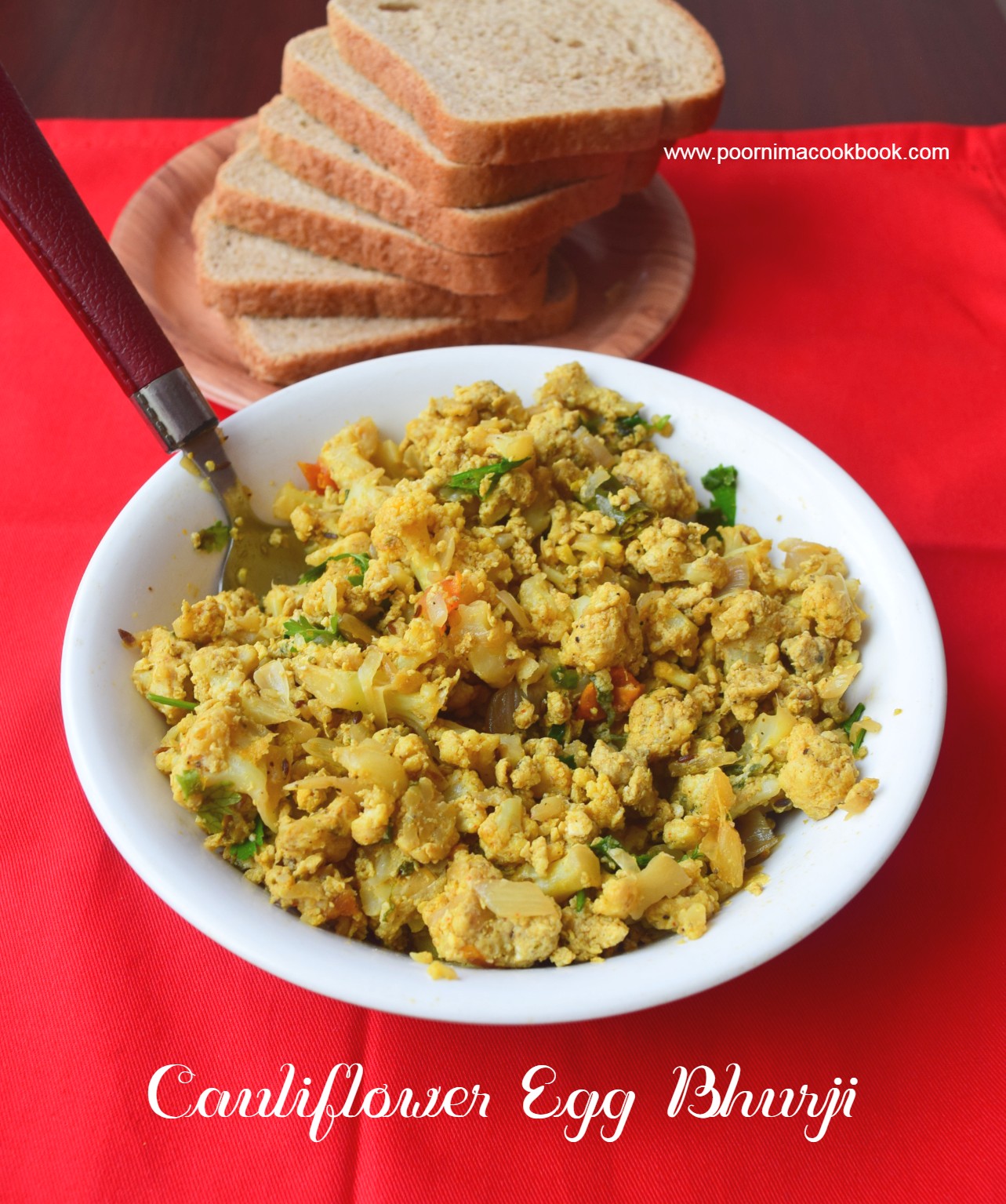 Poornima's Cook Book: Cauliflower Muttai Podimas / Cauliflower Egg Bhurji