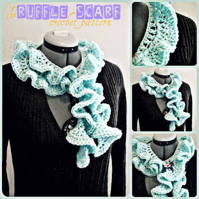 Day by Day: Crocheted Creations: Ruffle Scarf Pattern