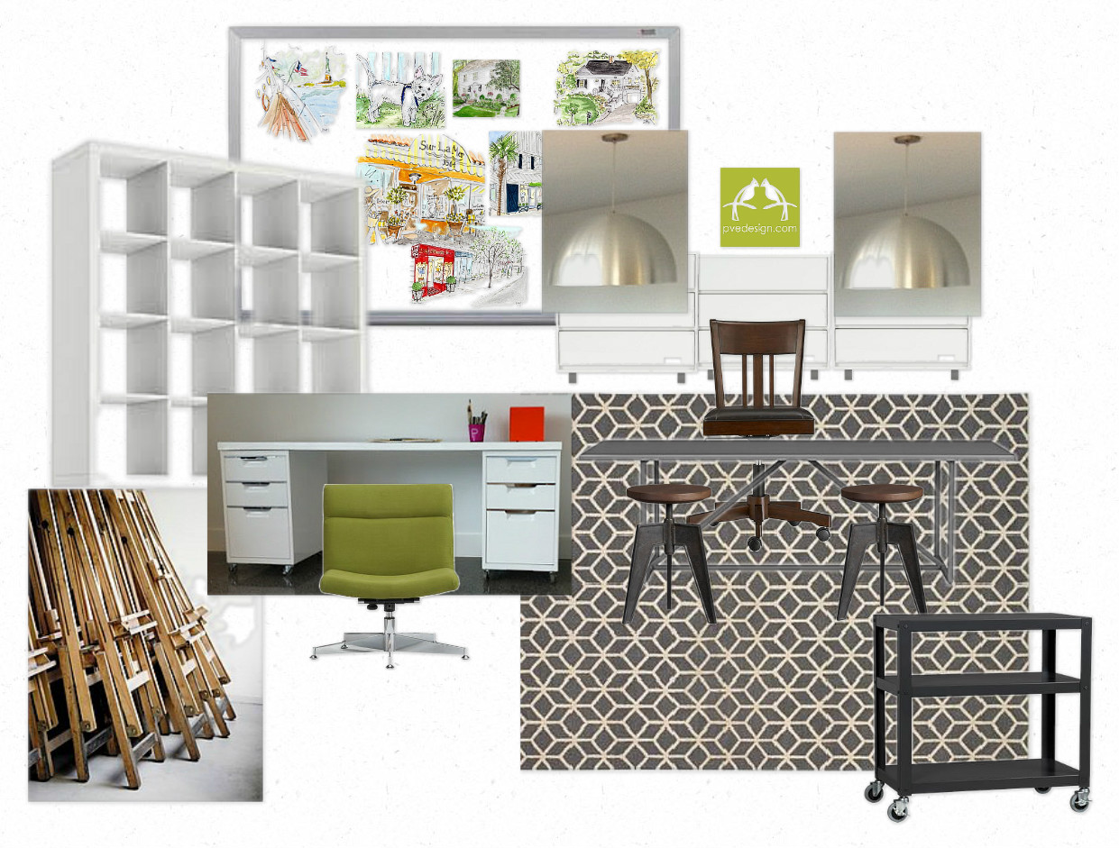 Sherri Cassara Designs: Art studio mood board