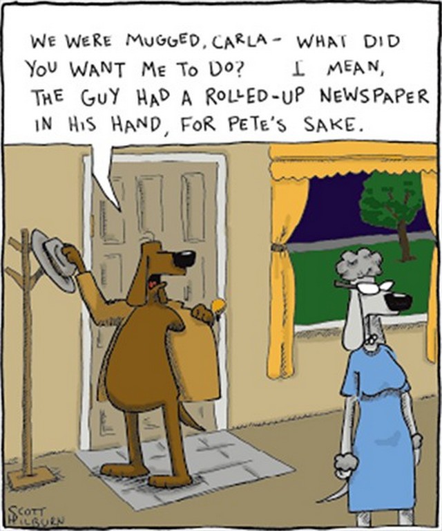 Chuck's Fun Page 2: Seven single-panel, animal cartoons