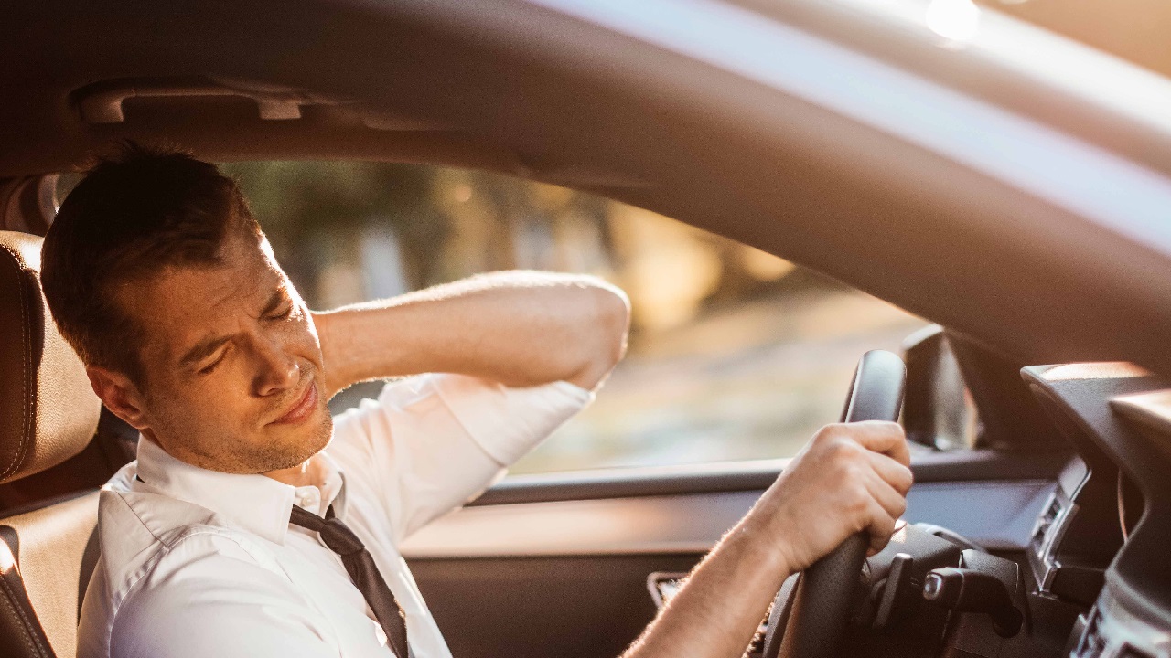What causes discomfort and pain when driving?