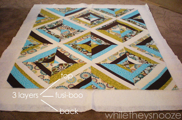 While They Snooze: How to make a quilt... kind of.