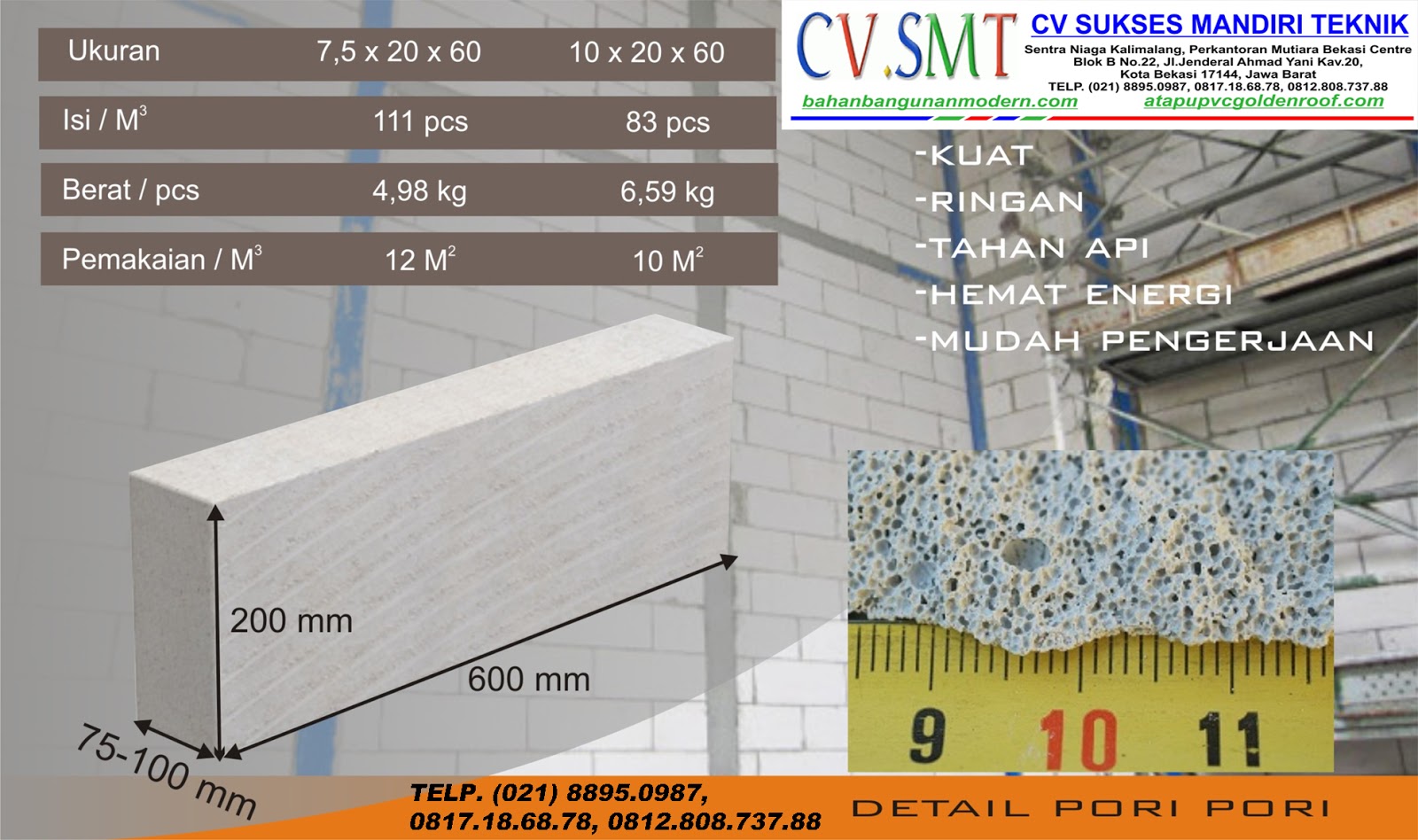 DISTRIBUTOR SUPPLIER SEMEN MORTAR PEREKAT INSTAN BATA RINGAN DUROMIX ...