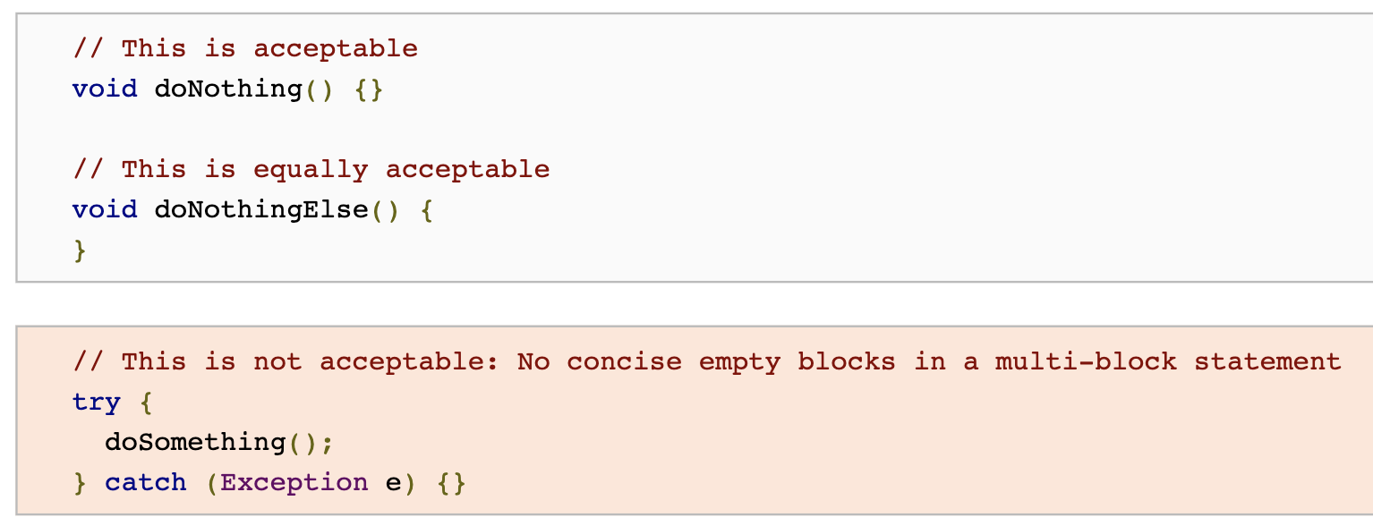 撰寫程式規則 Google Java Style Guide 紀錄
