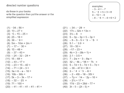 MEDIAN Don Steward mathematics teaching: directed number review