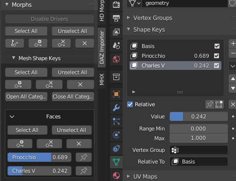 Diffeomorphic: Advanced Morph Section
