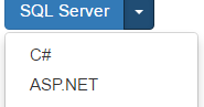 Sql server, .net and c# video tutorial: Bootstrap split button dropdown