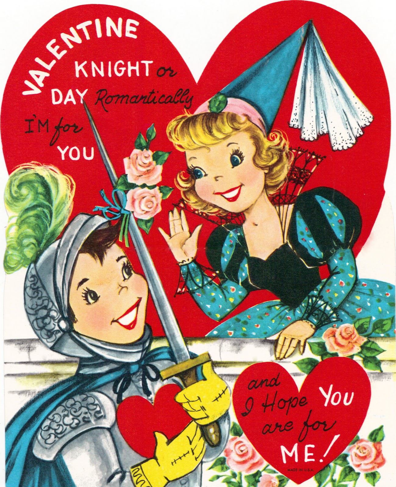 Two Crazy Crafters: Vintage Valentine - Knight Or Day