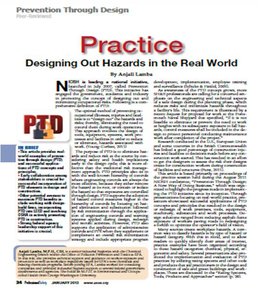 OSH The Journey: Prevention Through Design