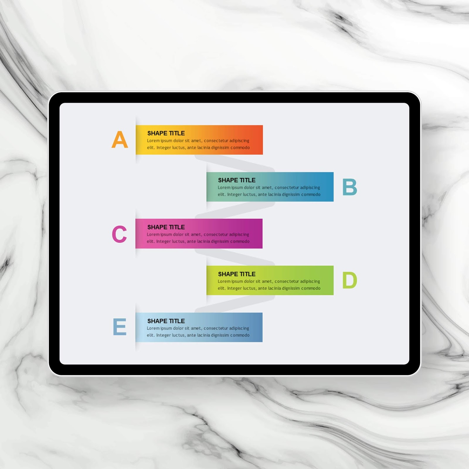 Zigzag Point Letter PowerPoint Templates - PowerPoint Free