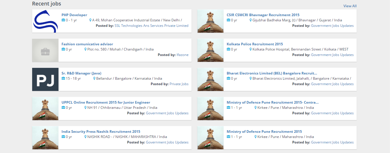 Jobs, Events, Companies, Recruitment, Employment, Job Portal Website in ...