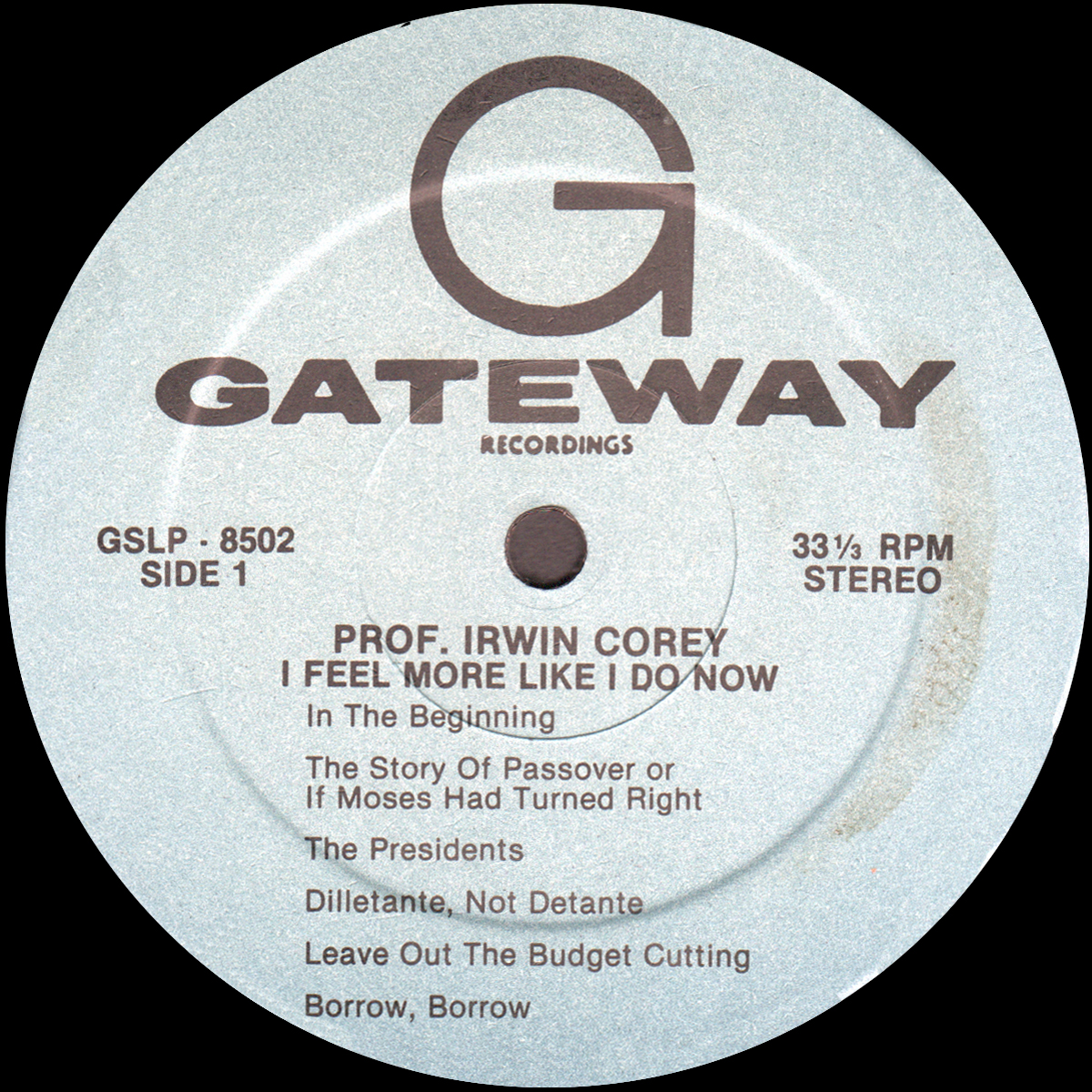 Vintage Stand-up Comedy: Professor Irwin Corey - I Feel More Like I Do ...