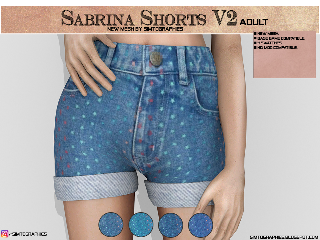 Sabrina Shorts (ALL AGES) - NEW MESH - Simtographies