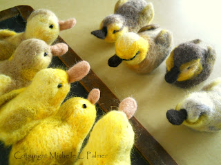 Michelle Palmer: Needle Felted Ducklings~