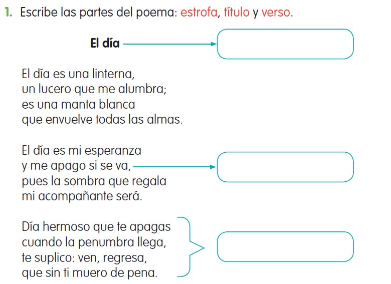 Aula Virtual Tercer grado: LENGUA CASTELLANA (El poema)