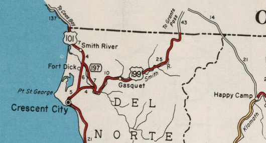 US Route 199; the Redwood Highway