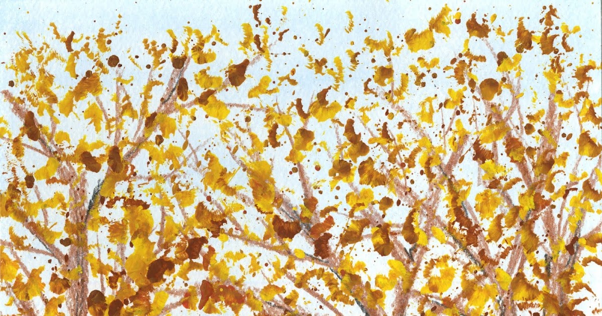 Cindy deRosier: My Creative Life: Splatter Paint Fall Trees