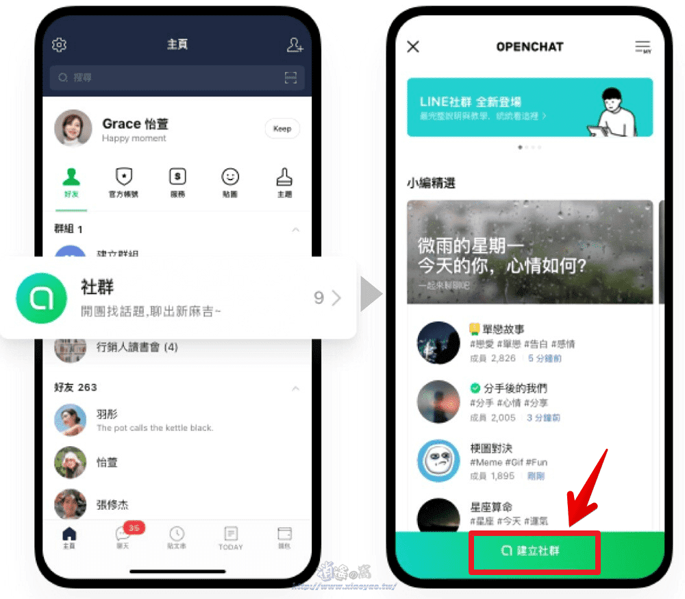 LINE 社群正式上線，有管理員機制可最多五千人的全新網路聊天室