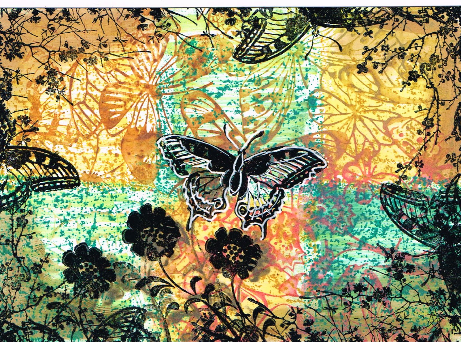 The Stampers Hut: Mixed Media Collage Backgrounds