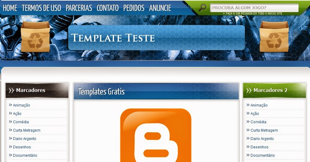 Template Atualizado 2015 para Blogger - Baixar Templates Novos - Aqui ...