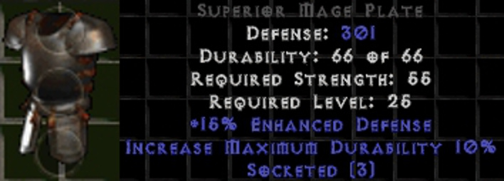 Best cRPGs: SUPERIOR MAGE PLATE, Diablo 2 Resurrected