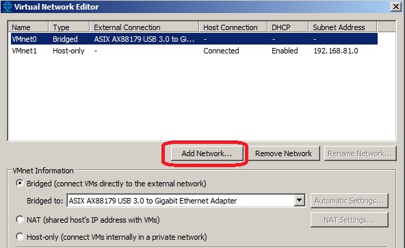 Knowledge Area Vmware Multiple Bridged Network
