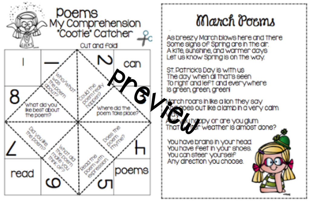 1st Grade Hip Hip Hooray!: March Poetry