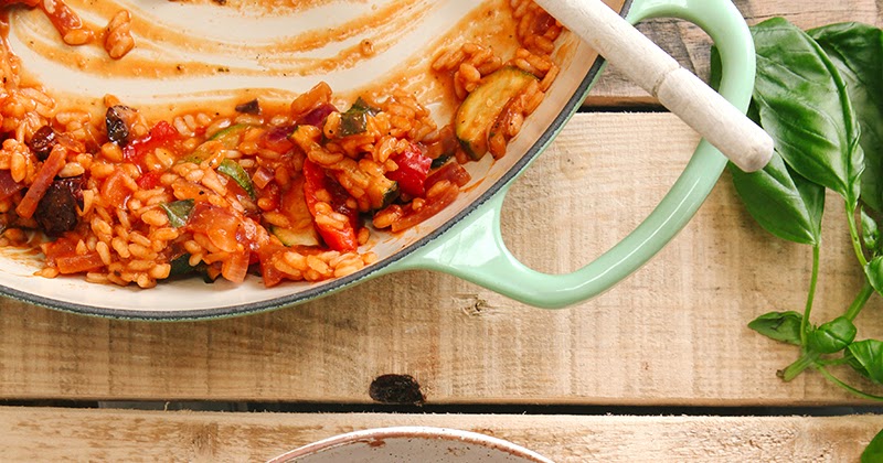 TOMATO ROASTED MEDITERRANEAN VEGETABLE RISOTTO #vegan #tomato