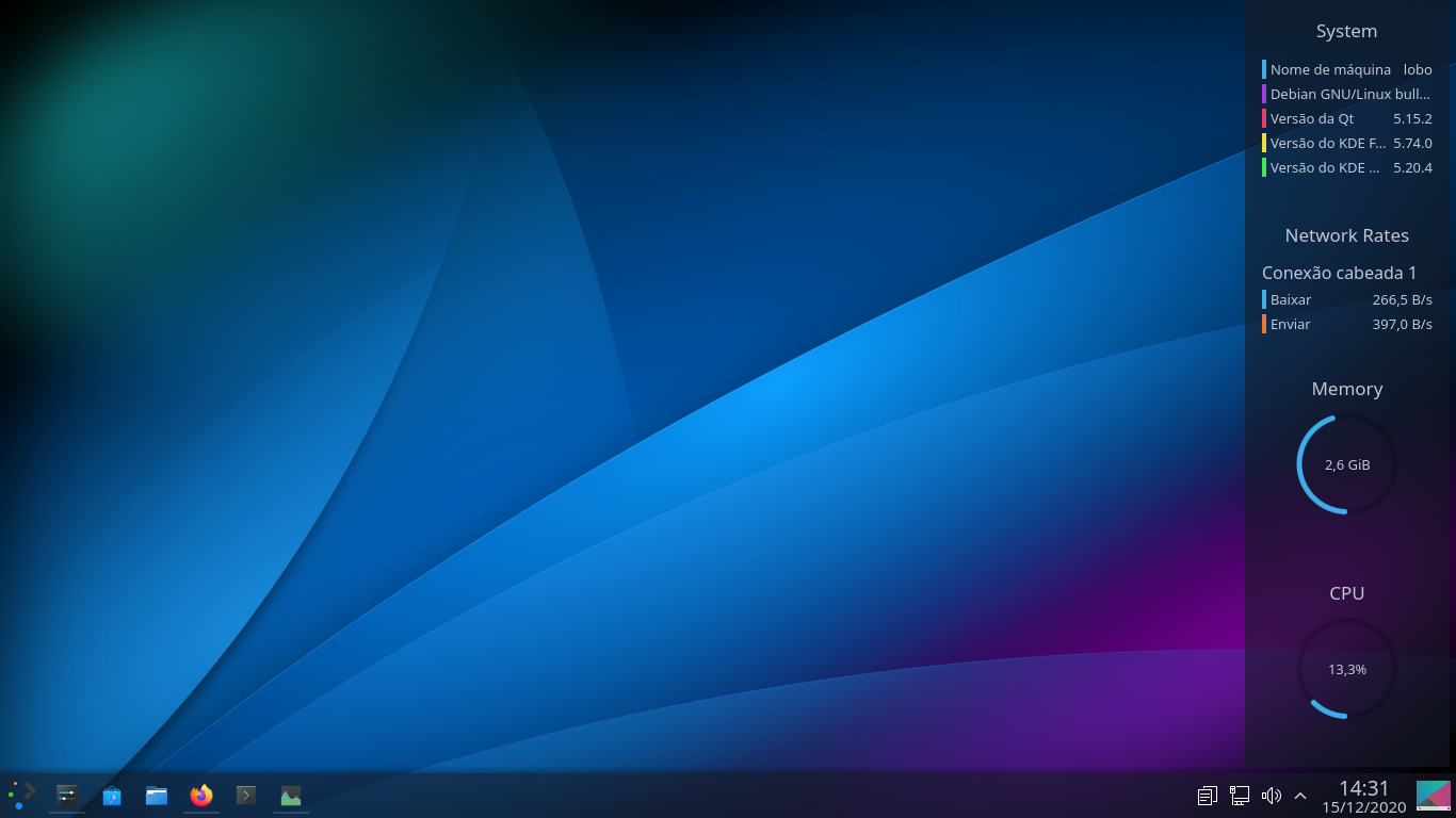 Como criar widget no desktop com o Plasma systemmonitor