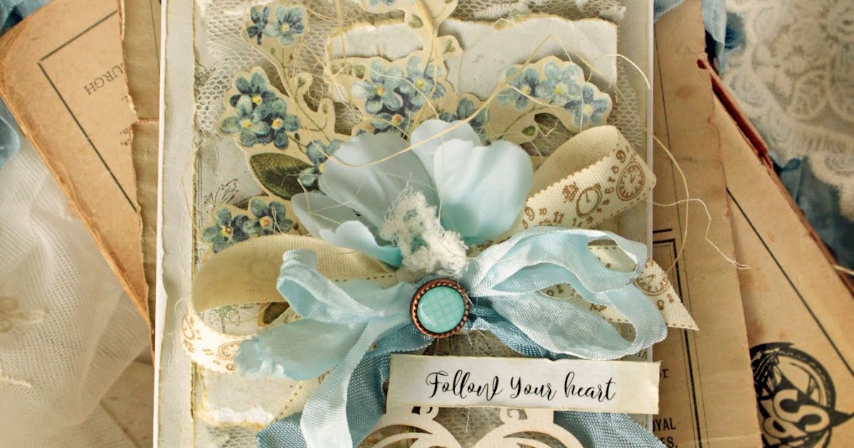 14 Craft Bar: Forget-Me-Not Vintage Card