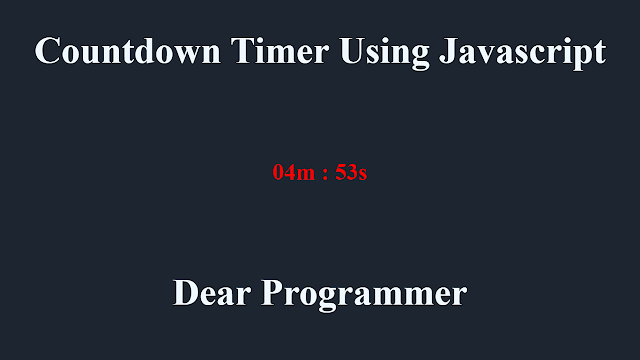 How To Create Countdown Timer in JavaScript | JavaScript Tutorials