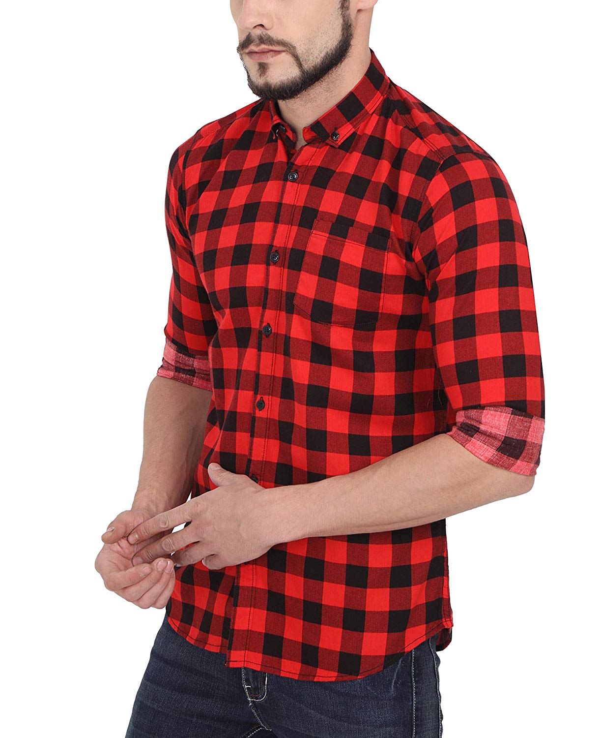 Men's Red Casual Shirt By Classy Moments