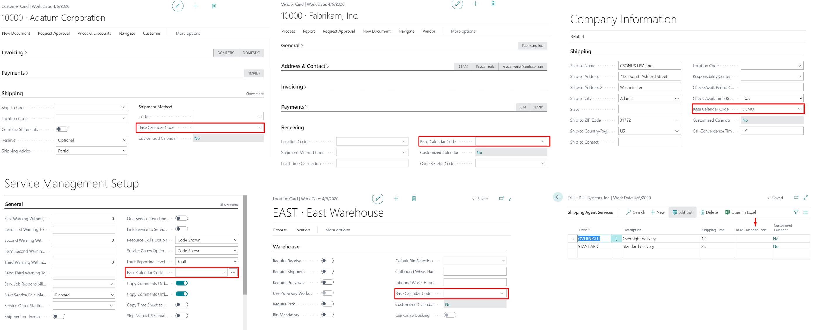 Setup Base Calendars in #MSDynNAV & #MSDyn365bc.