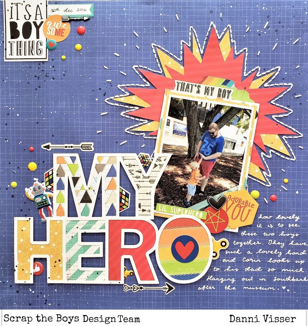 Scrap the Boys: November Challenge | Super Hero