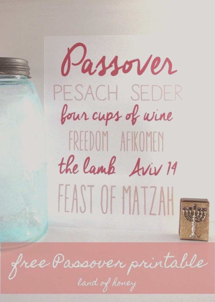 land of honey: Free Printable for Passover