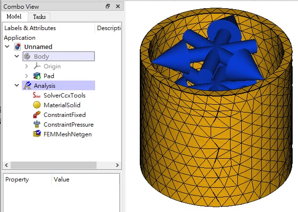 FreeCAD FEM基本分析流程 | 老貓玩筆